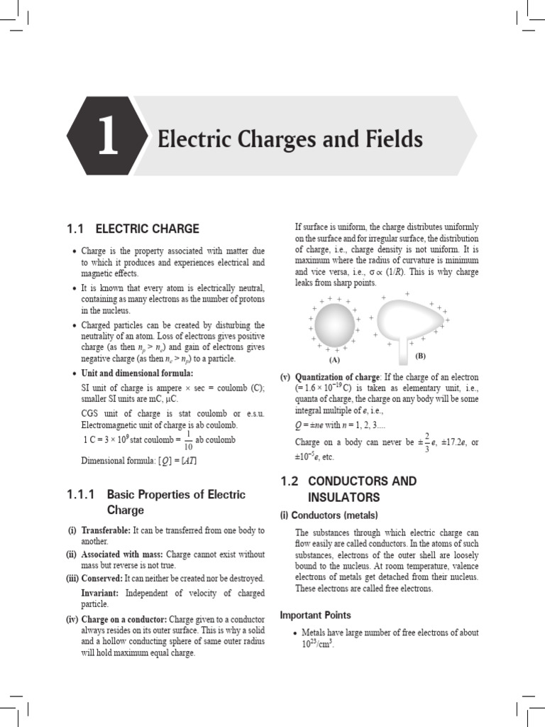 Module 4, Chapter 1 - Electric Charge and Fields | PDF | Electric ...