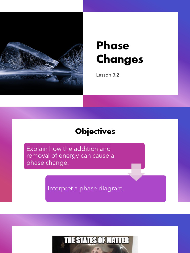 Lesson+3.2+ +Phase+Changes | PDF | Liquids | Gases