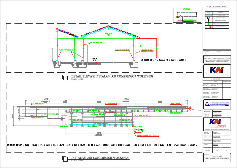 Gambar As-Build Instalasi Air Compressor | PDF