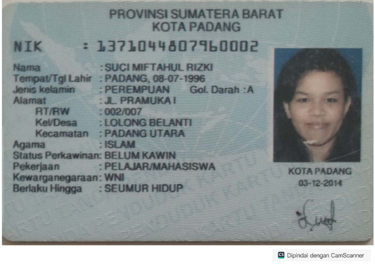 KTP Suci Miftahul Rizki | PDF