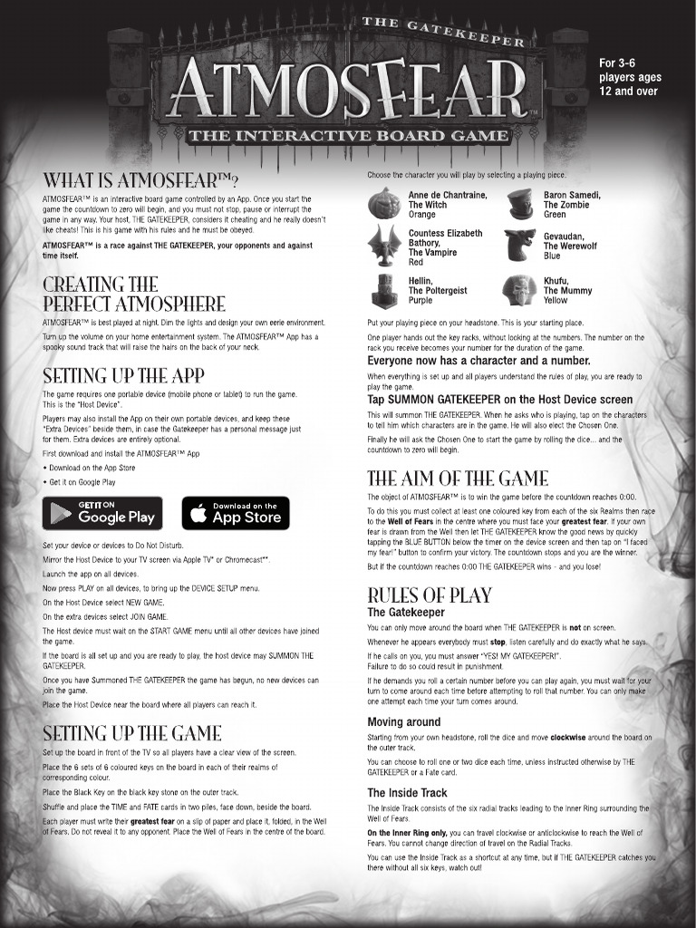 Atmosfear+instructions | PDF