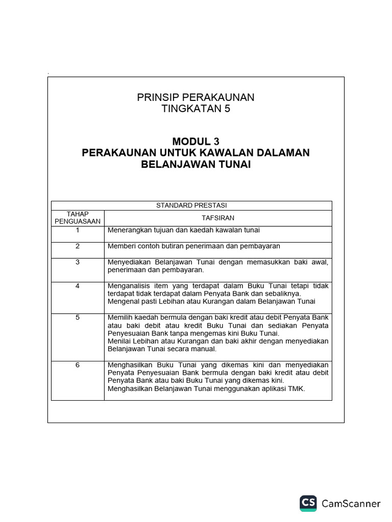 Modul 12 Belanjawan Tunai | PDF