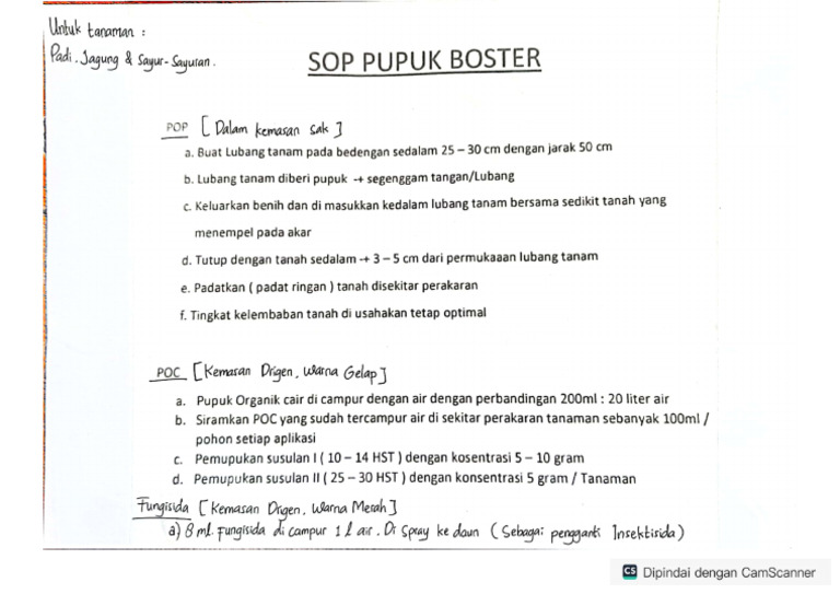 Sop Pupuk | PDF