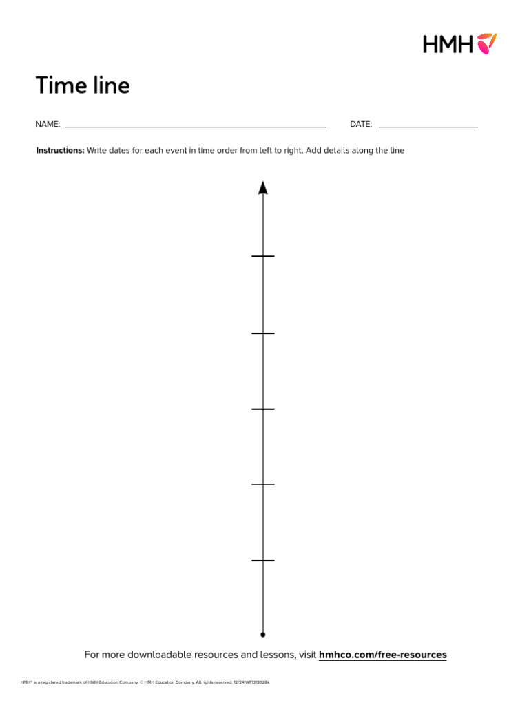 HMH Graphic Organizer Time Line | PDF