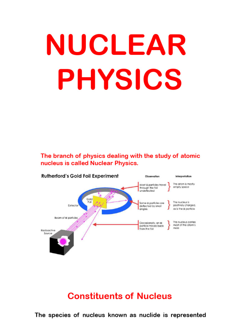 Nuclear Physics | PDF | Atomic Nucleus | Atoms