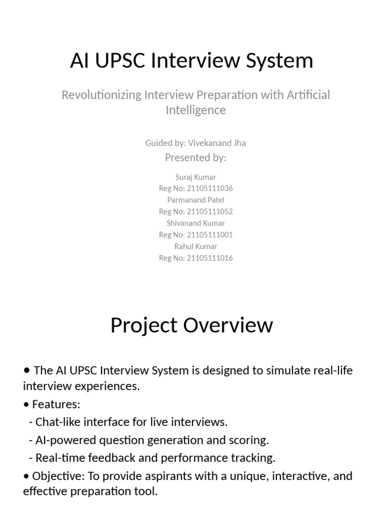 AI UPSC Interview Preparation System | PDF | Artificial Intelligence ...