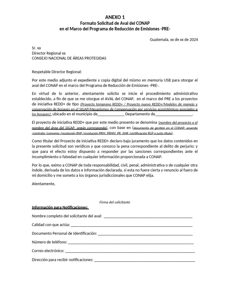 Anexo 1 Solicitud Aval | PDF