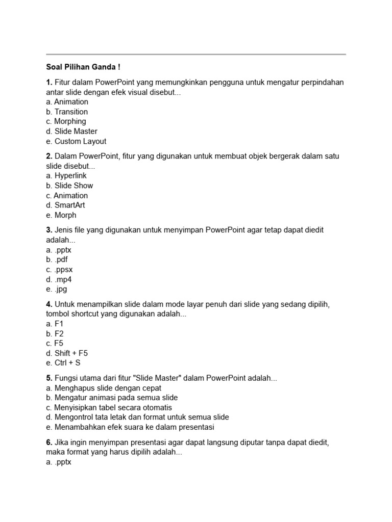 Soal Power Point | PDF