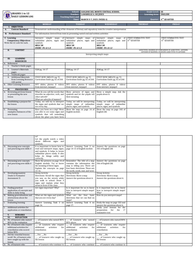 Q4-Dll-English-Week-3 Final Na | PDF | Learning | Education Theory
