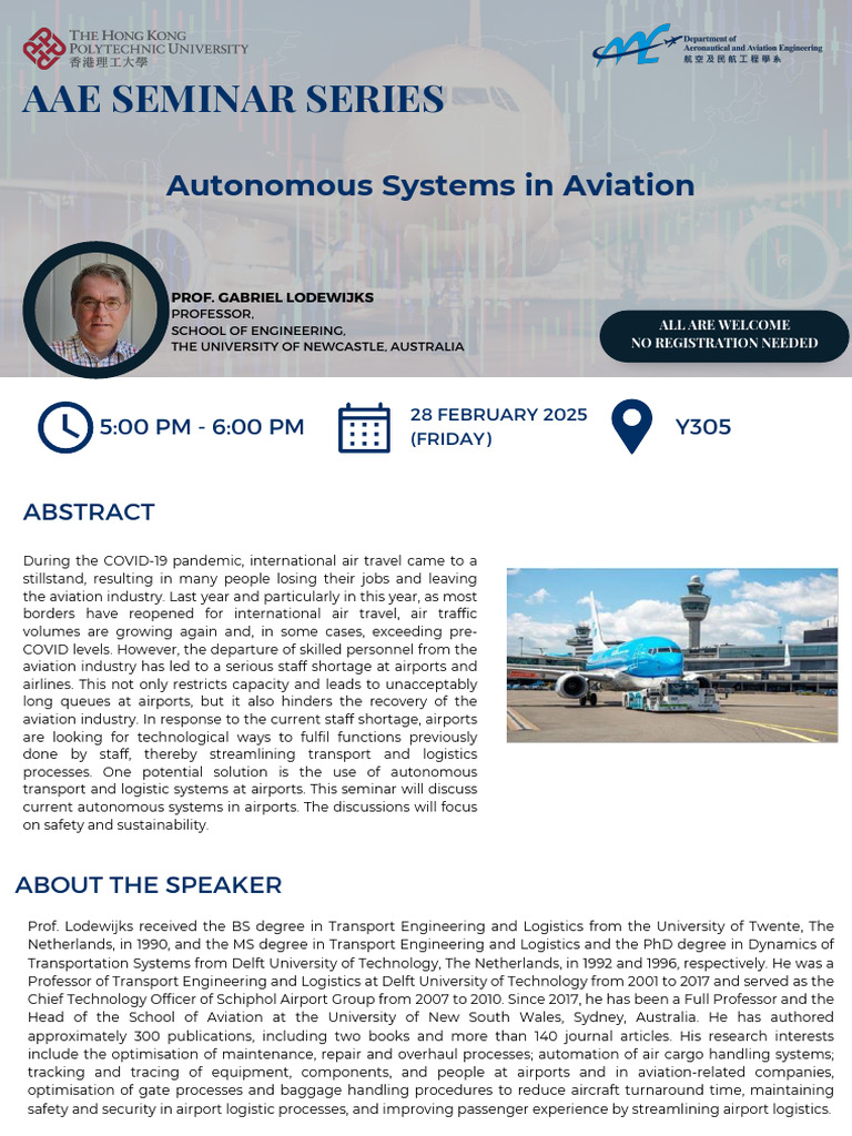 Autonomous Systems in Aviation Seminar | PDF | Airport | Aviation