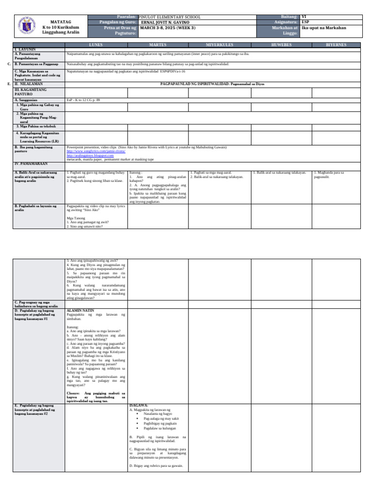 DLL_ESP 6_Q4_W3 v2 | PDF
