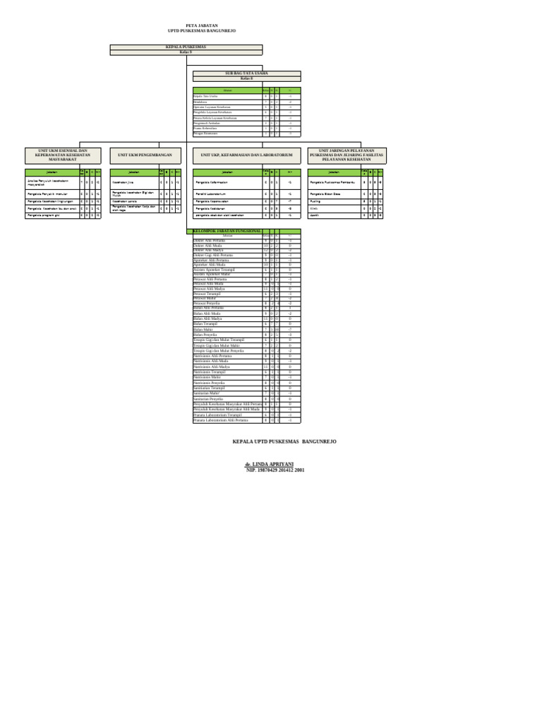 Peta Jabatan PKM Bangunrejo | PDF