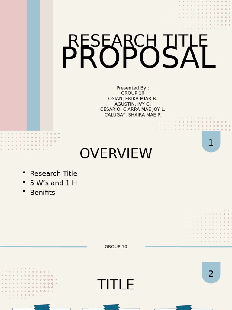 Research Title Proposal | PDF | Economies | Business