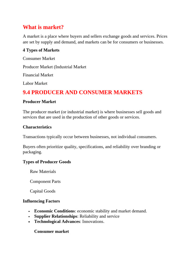 MARKET (1) | PDF | Marketing | Market (Economics)