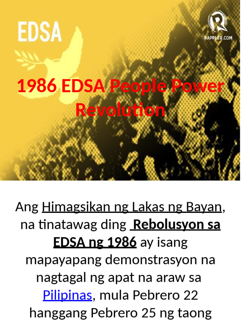 Edsa Revolution Lesson | PDF