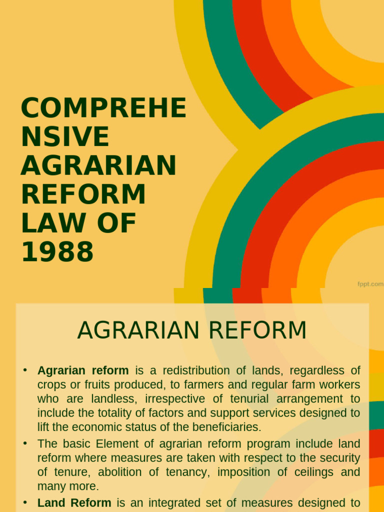 Agrarian Reform | PDF | Leasehold Estate