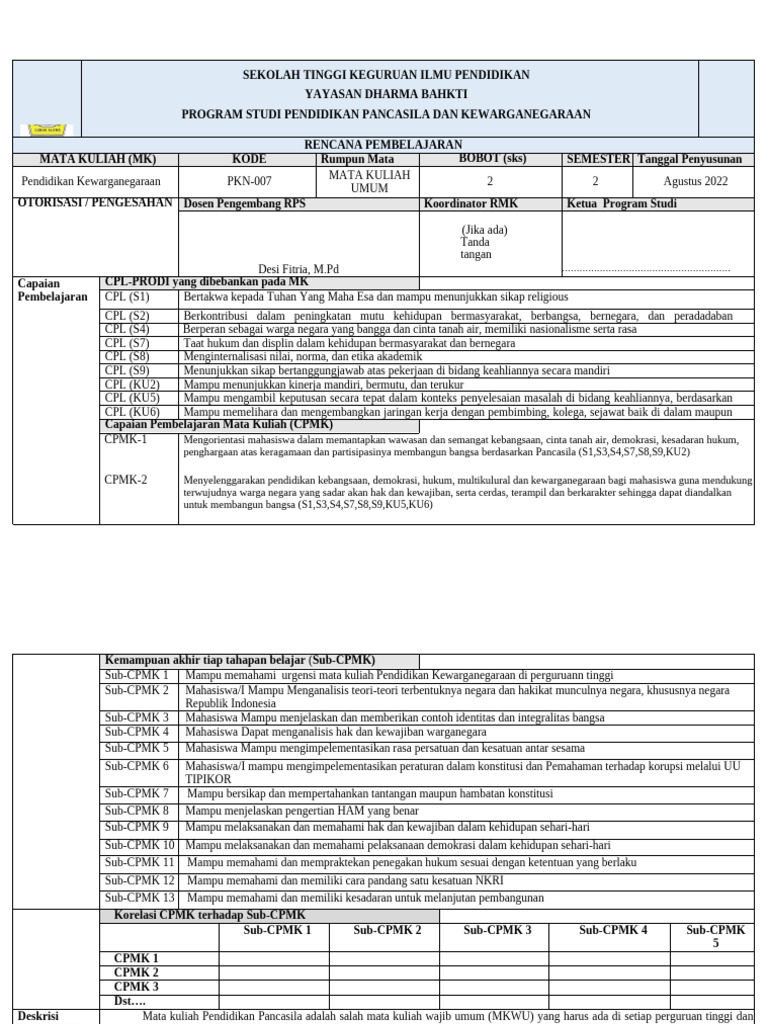 RPS KWN Pekerti | PDF