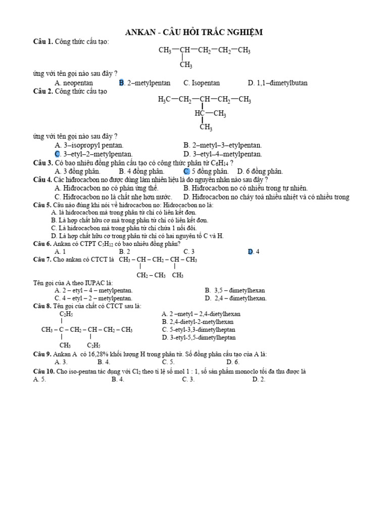 ANKAN hoá học | PDF