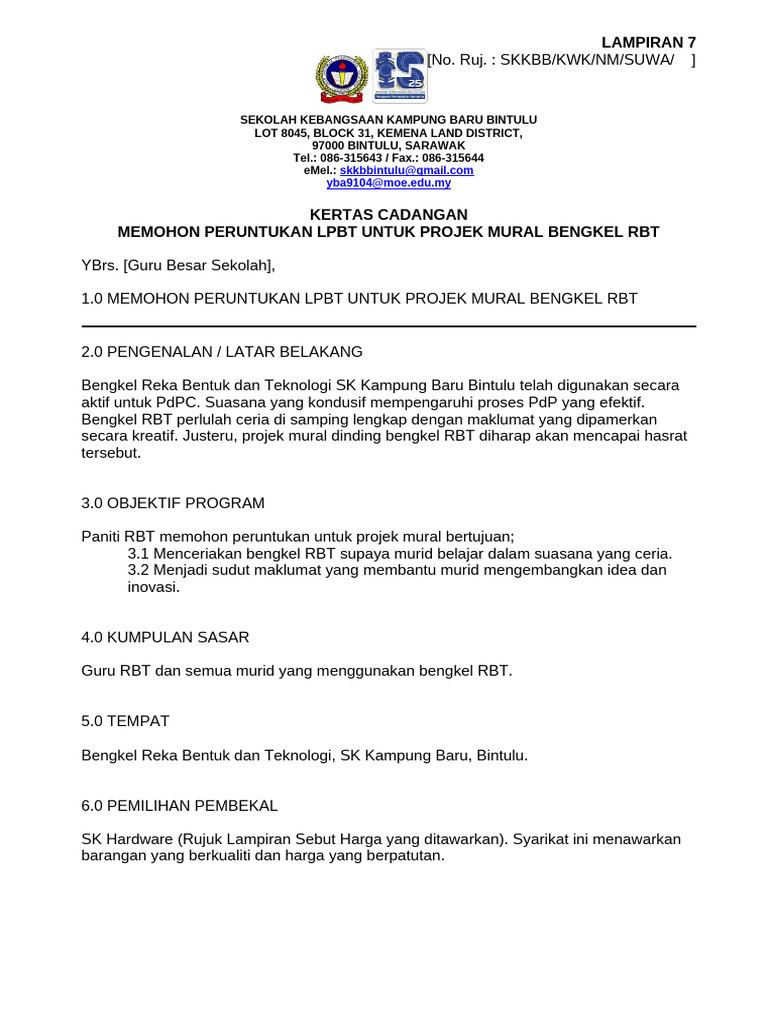 Kertas Cadangan Mural RBT | PDF
