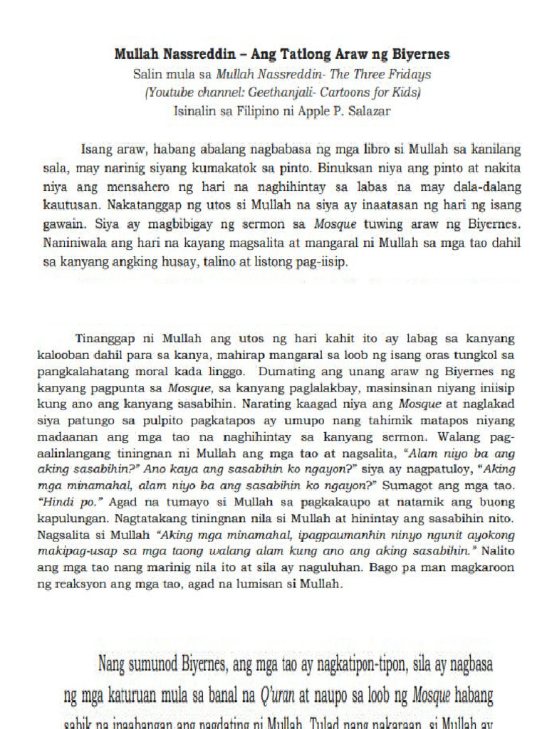 Ang Tatlong Araw NG Biyernes | PDF