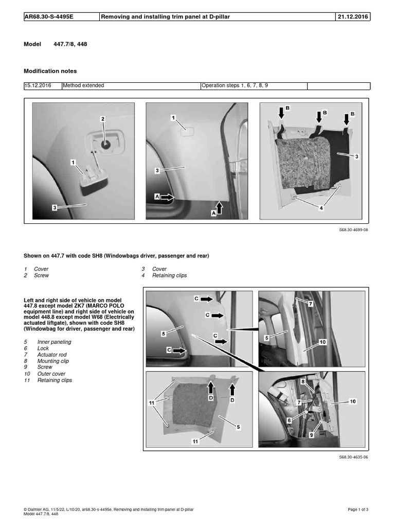 D-Pillar Trim Panel Removal Guide | PDF | Vehicle Technology | Rear ...