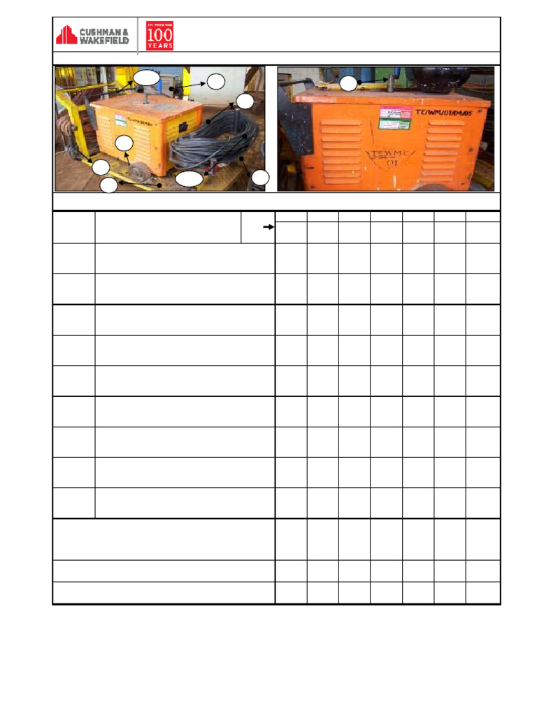 01 - Welding Maching Checklist | PDF