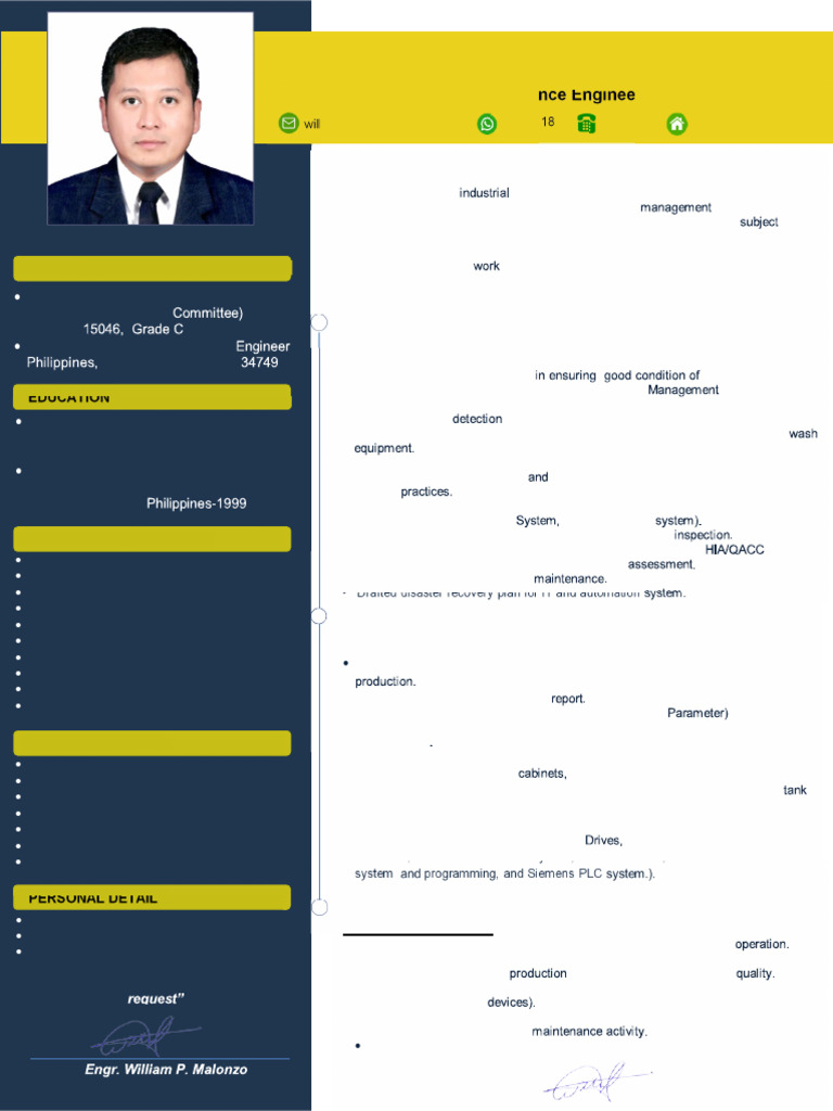 William Malonzo 2024 | PDF | Automation | Instrumentation