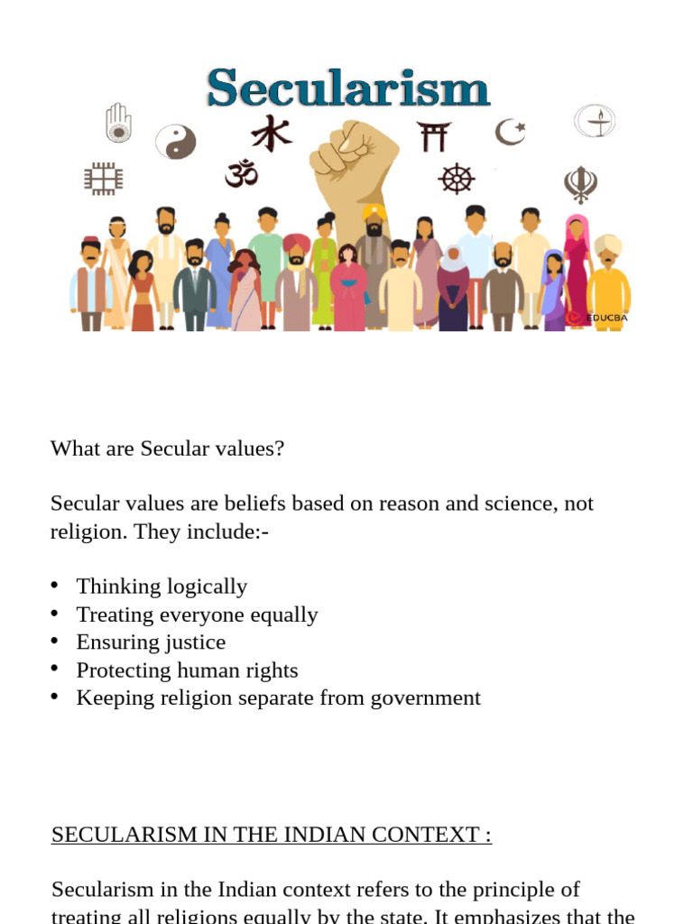Unit 2 (Secular Values) | PDF | Discrimination | Secularism