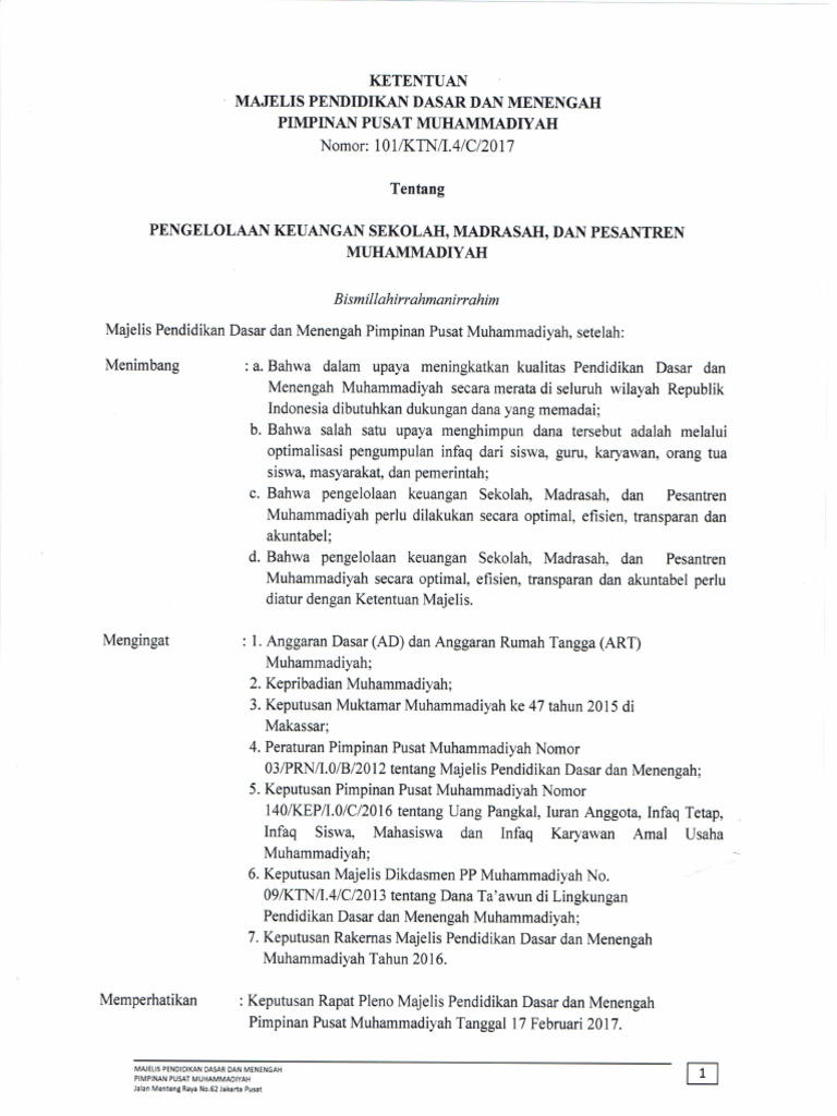 Ketentuan Keuangan Muh | PDF