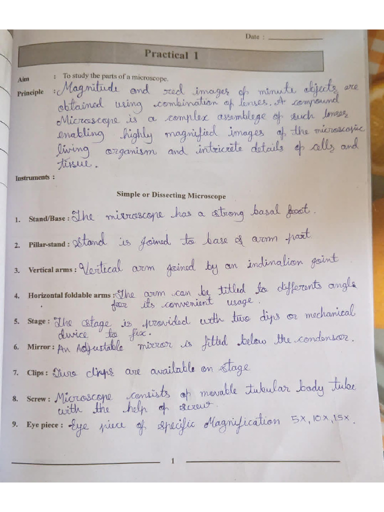 11th Bio Practicals Journal | PDF