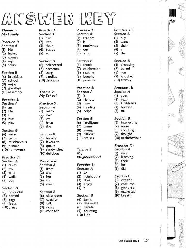 Ace Your English - Answer Key | PDF