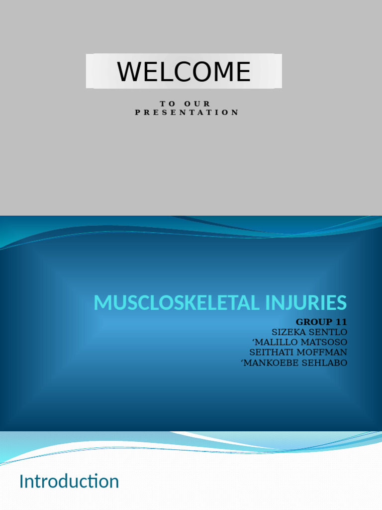 Group 11 Muscloskeletal Injuries (1) - 2 | PDF | Vertebral Column ...