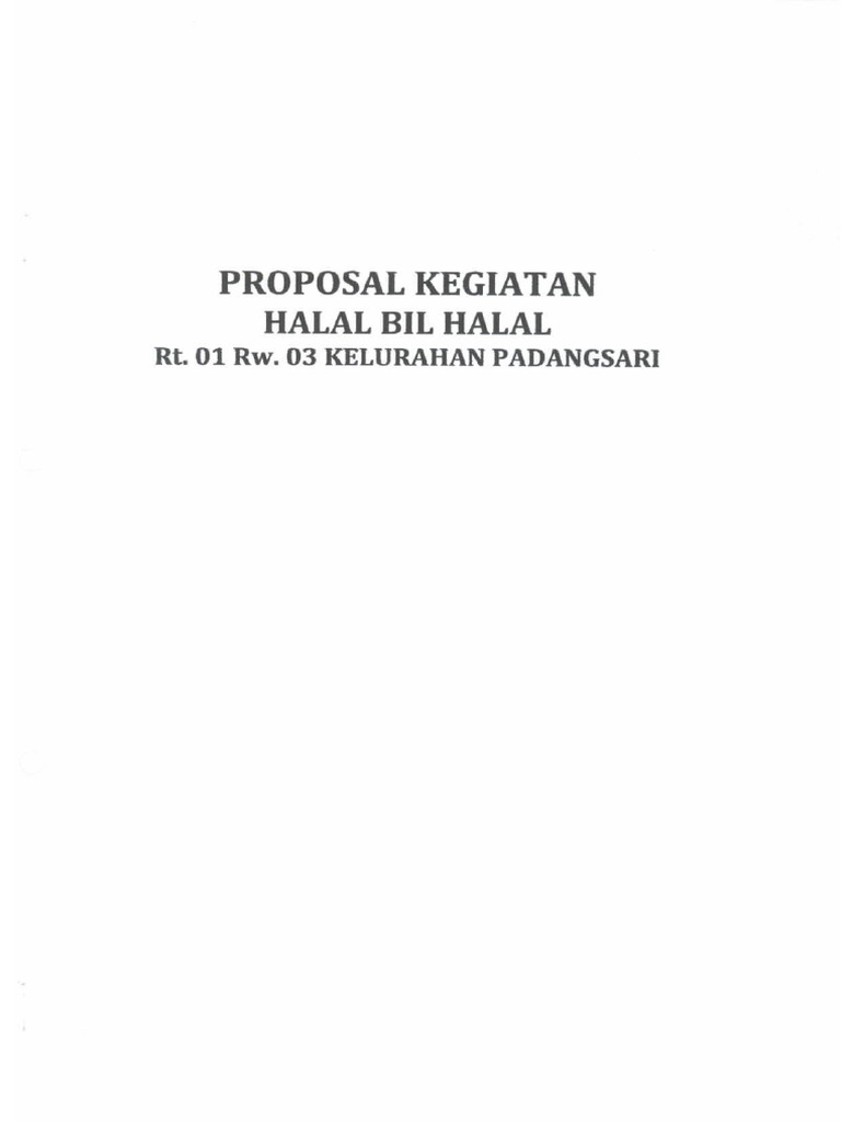 Proposal Kegiatan. | PDF