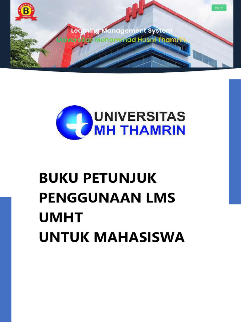 Panduan LMS UMHT Untuk MAHASISWA | PDF