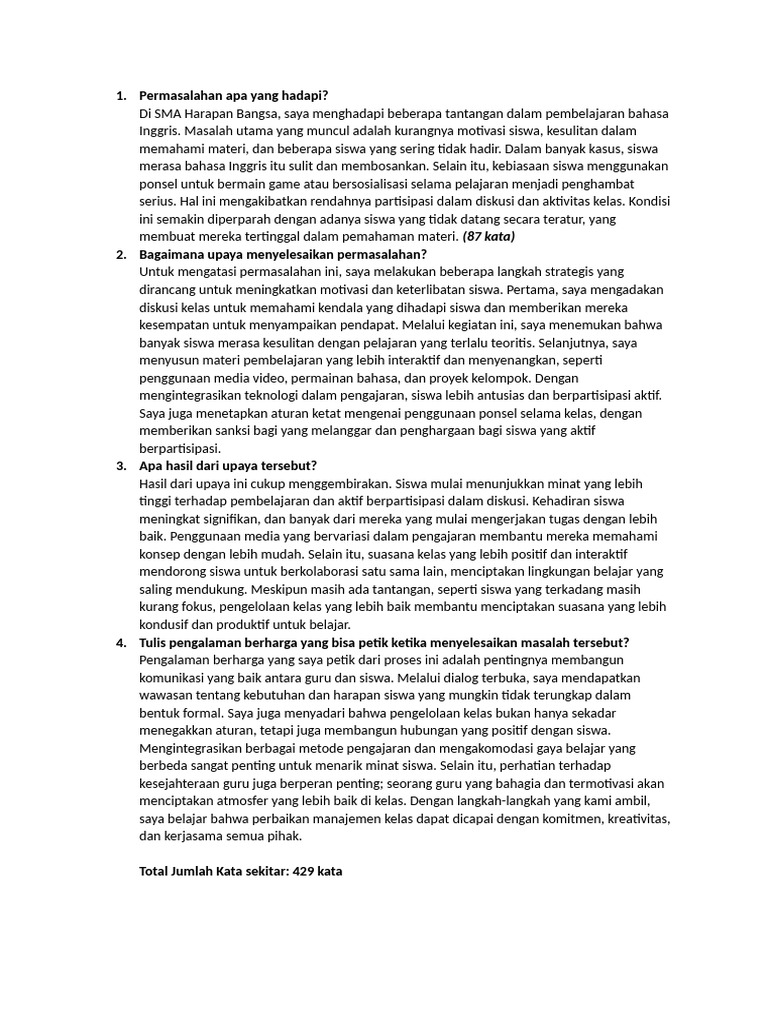 Contoh Studi Kasus Bahasa Inggris | PDF