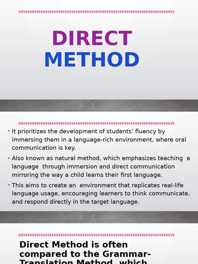Direct Method | PDF