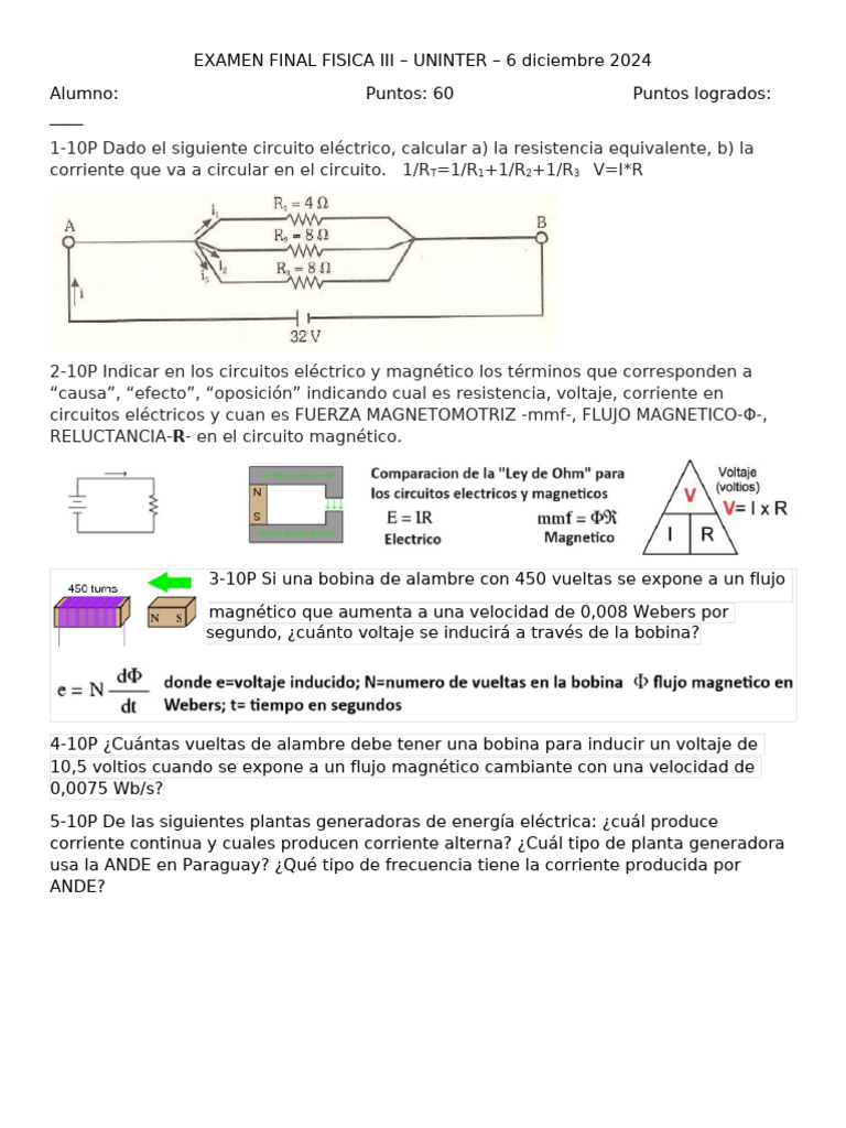 Examen Final Fisica Iii | PDF