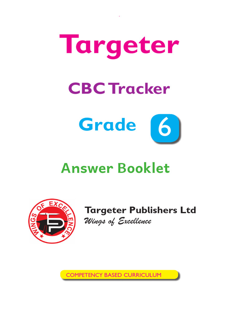 Grade 6 CBC Tracker Answer Booklet | PDF
