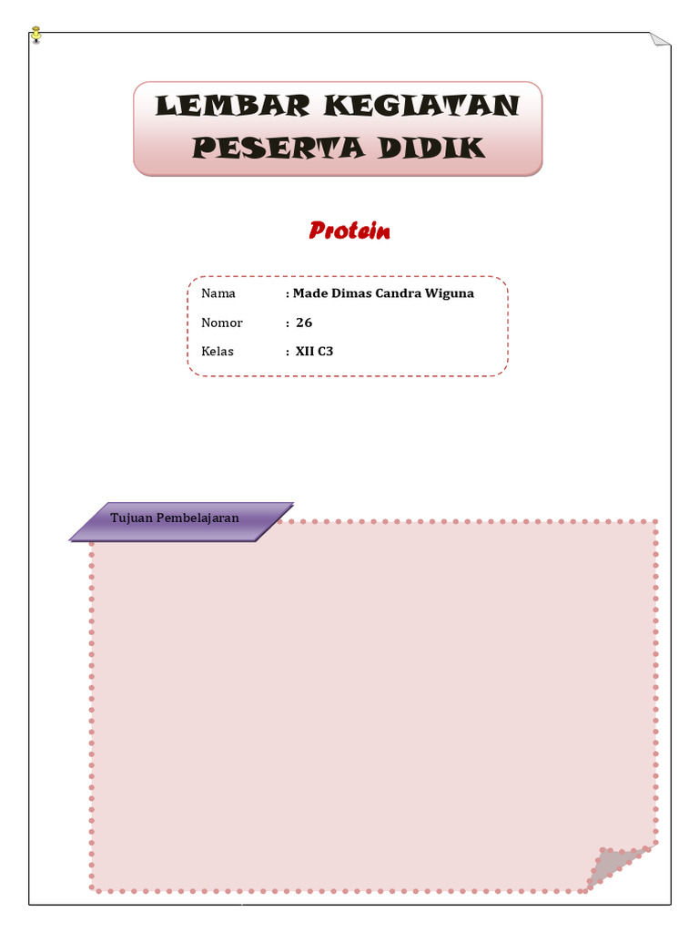 Made Dimas Candra Wiguna 26-Xii c3 - Lks Protein | PDF