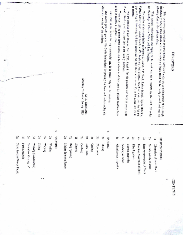 Textile TF Formulae Book for GATE | PDF