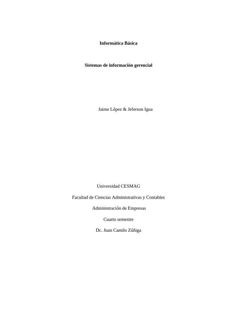 Sistemas- Jaime y Jefer | PDF | Planificación de recursos empresariales | Sistema de información ...