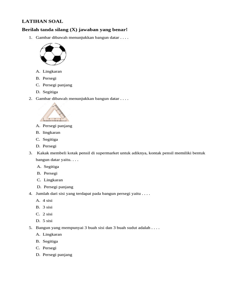 LATIHAN SOAL MTK | PDF