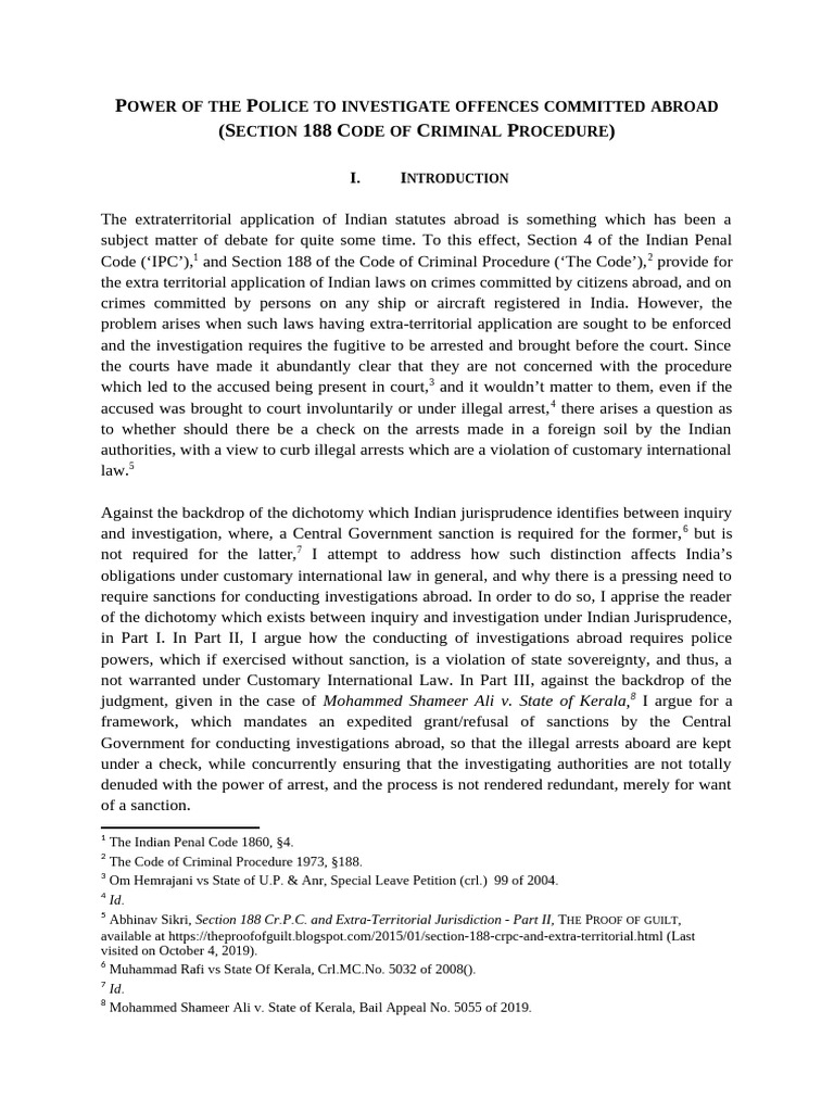 Tanishk Goyal CRPC Project Section 188 | PDF | Arrest | Criminal Procedure In South Africa