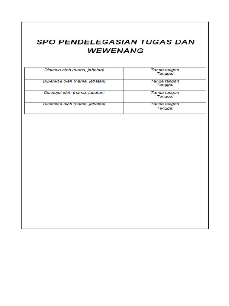Contoh SPO Pendegelasian | PDF