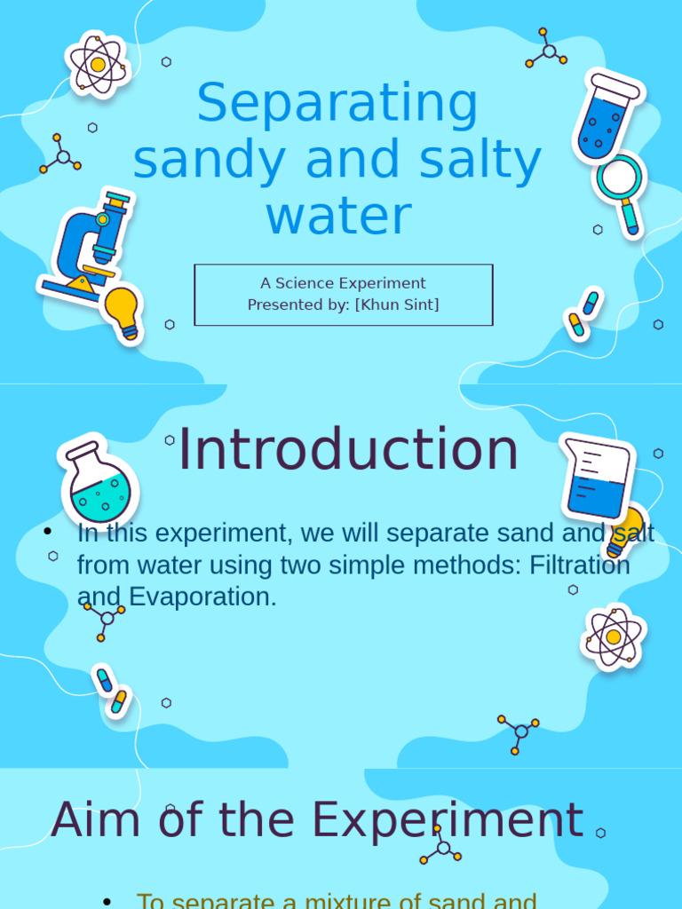 Sand and Salt Separation Experiment | PDF
