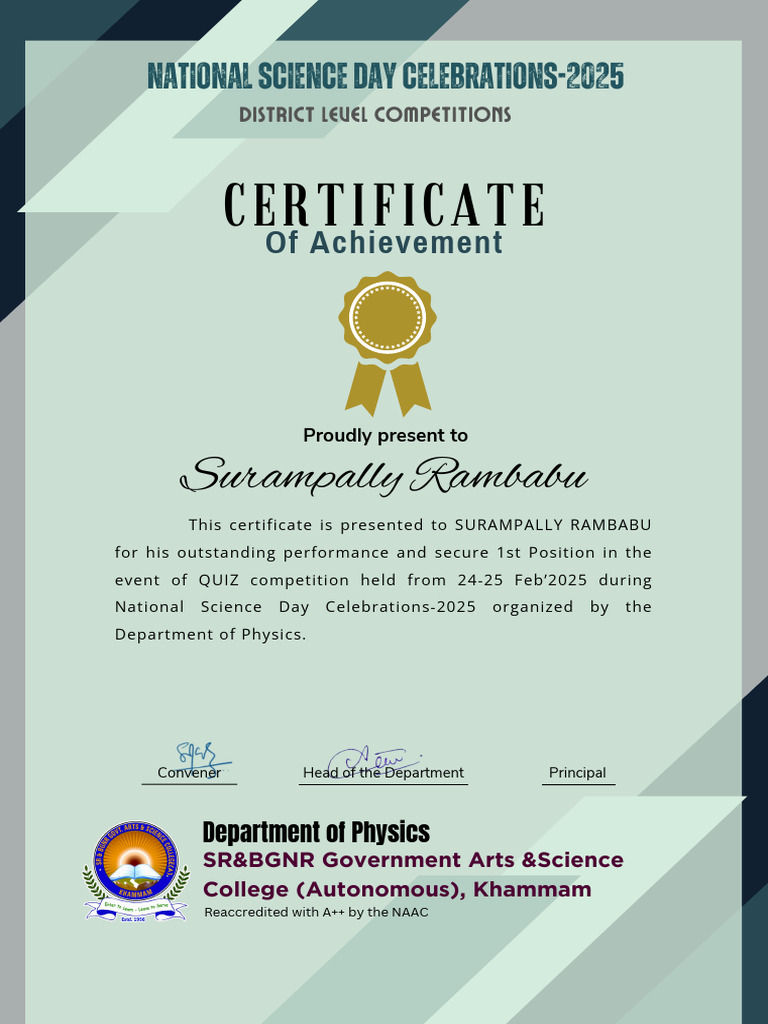 NSD Certificate | PDF