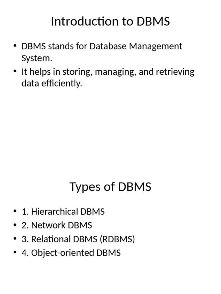DBMS Basics for Beginners | PDF