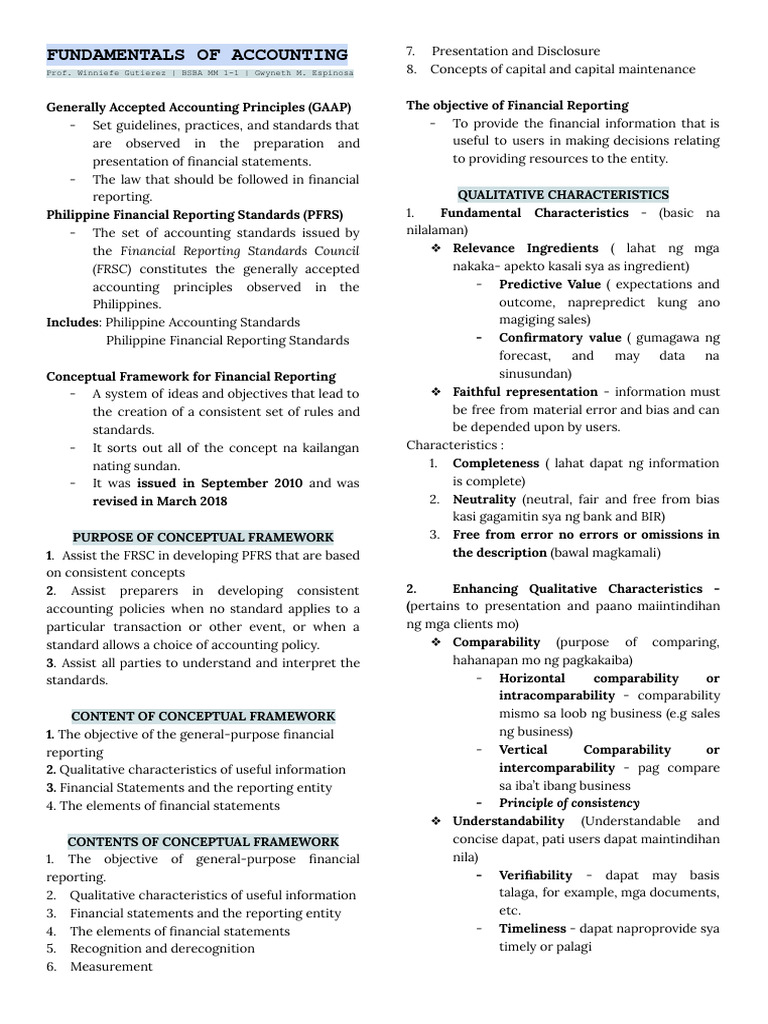 Fundamentals of Accounting | PDF | Expense | Equity (Finance)