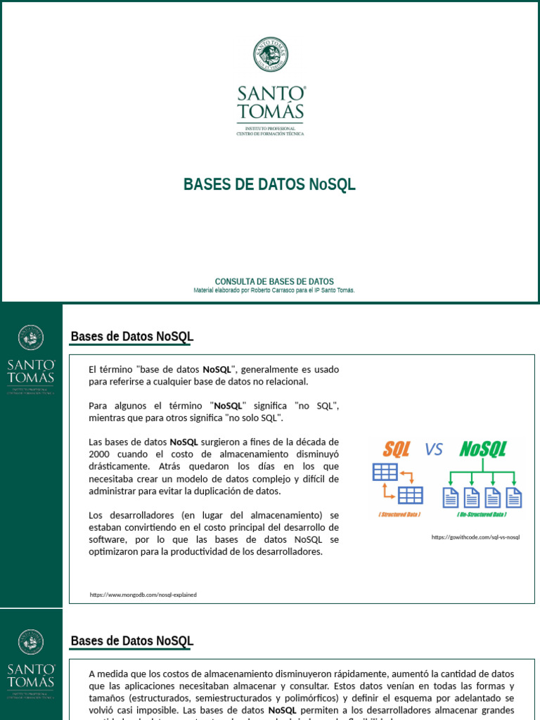Bases de Datos NoSQL | PDF | Bases de datos | No Sql
