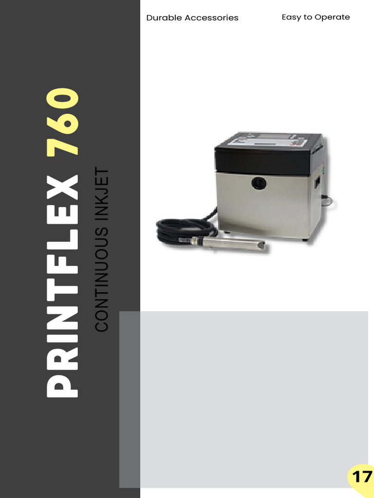 Printflex 760 Continuous Inkjet Printer | PDF